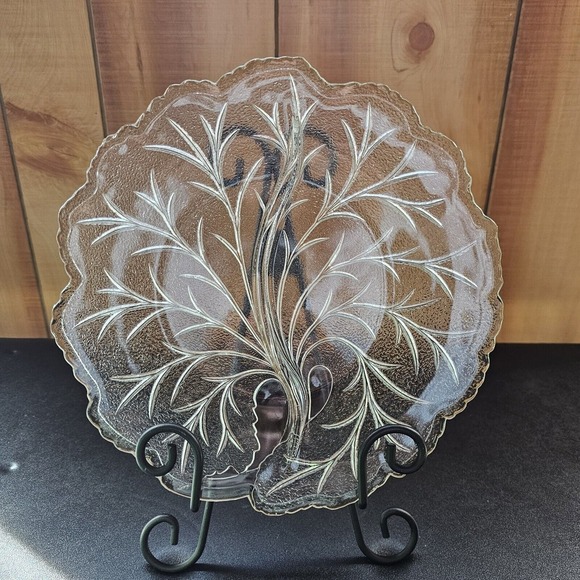 Indiana Glass | Art | 2 Vintage Midcentury Clear Glass Plate Tray ...
